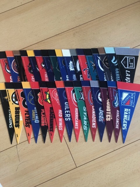 NHL Mini Pennant Flag Pennants Team Logo Ice Hockey Pennant Flags 9" x ...