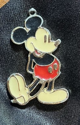 Vintage Walt Disney Productions Mickey Mouse Enamel Necklace Pendant ...