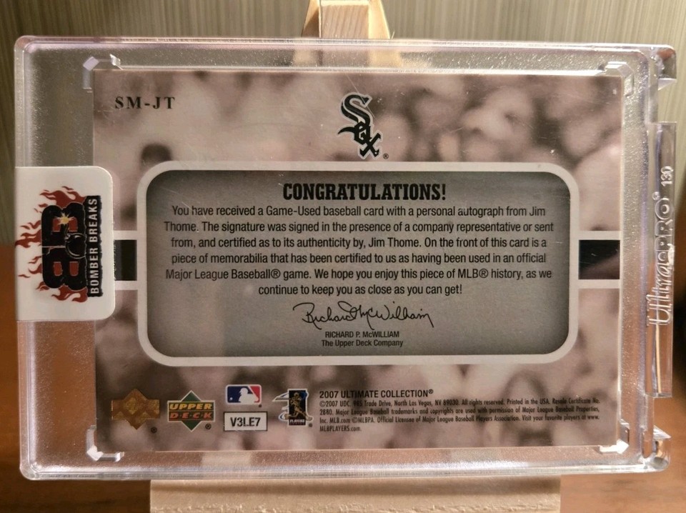 Jim Thome 3/5 Auto Relic 2007 Upper Deck Ultimate Star Materials Auto ...