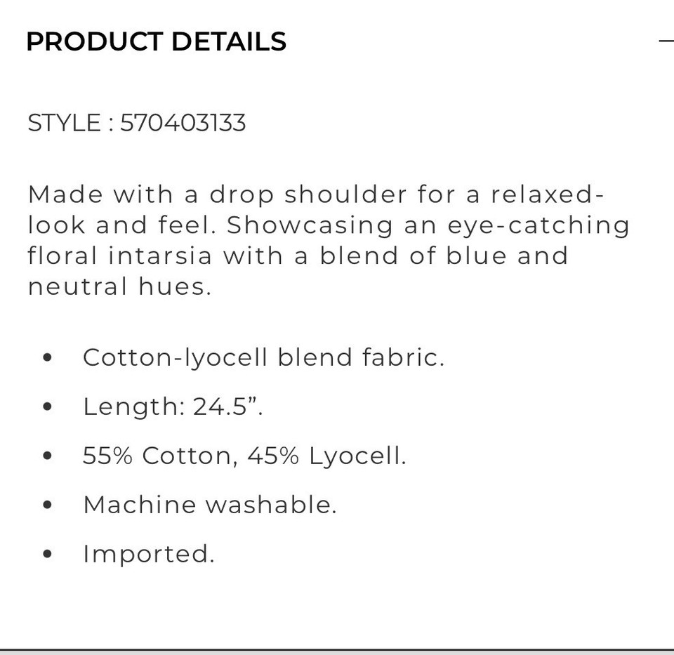 NWT NEW PRE SPRING CHICO'S SZ 1 / MEDIUM 8-10 FLORAL INTARSIA SWEATER ...