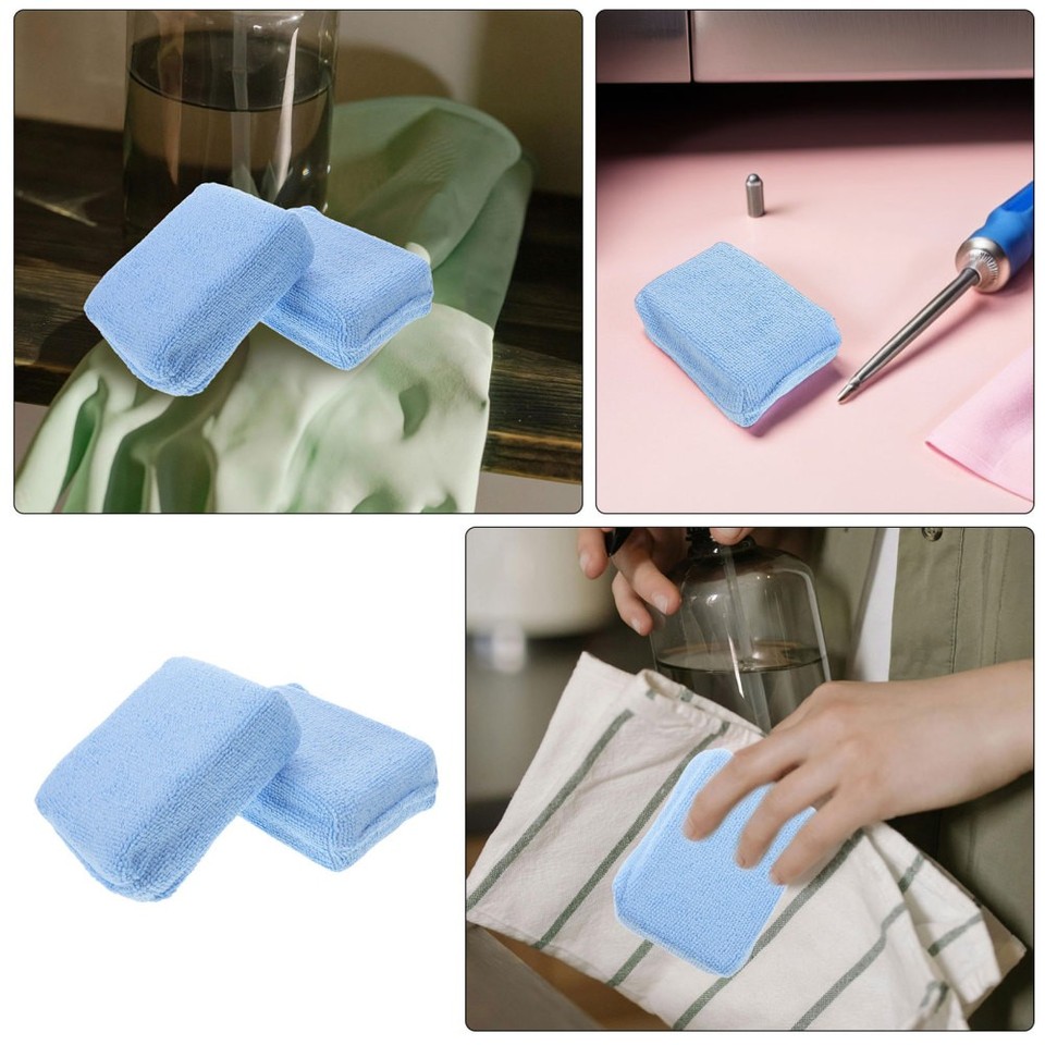 10 Pcs Car Cleaning Pad Microfiber Wax Applicator Detailing Brush ...