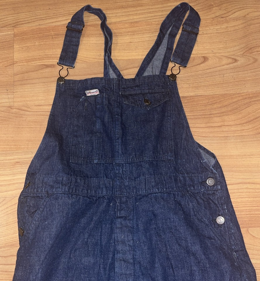 Rare vtg 1920s 30s Indigo American Br Railroad Overalls Work Chore ...