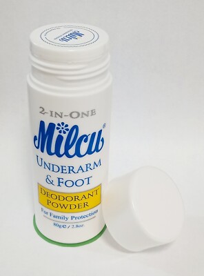 Milcu Underarm & Foot Deodorant Powder (2 Packs x 80g) Family ...