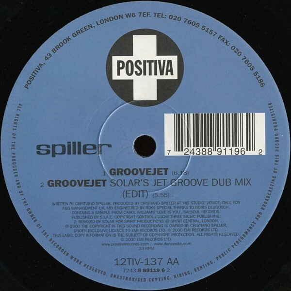 Spiller - Groovejet Vinyl 2000 | eBay UK