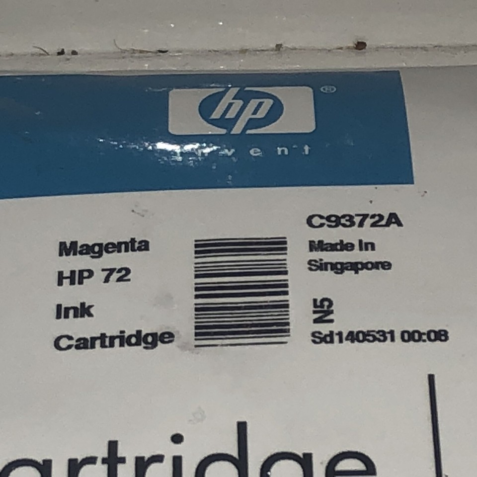 HP Designjet 72 Magenta Ink Cartridge C9372A 130ml Expired Open Box ...