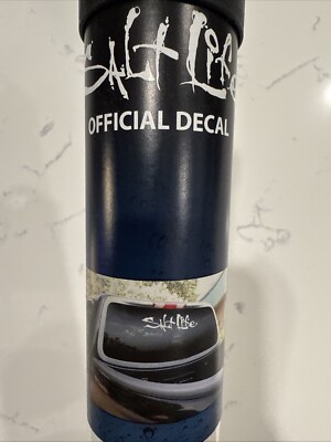 Salt Life Decal - 24" Large Surface Mount Sticker - Signature - Black ...