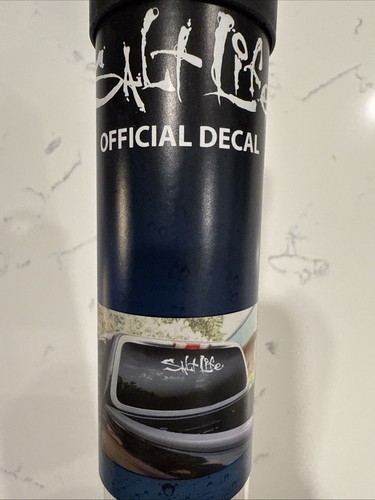 Salt Life Decal - 24" Large Surface Mount Sticker - Signature - Black ...