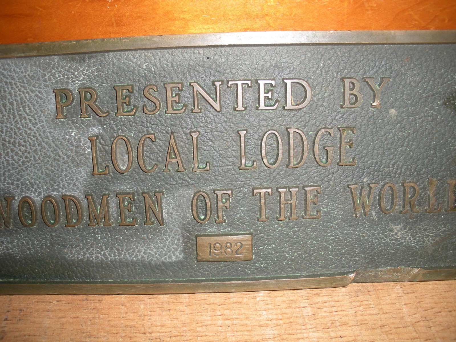 Vintage Solid Bronze Woodsman of the World Plaque / Sign / 1982 | eBay