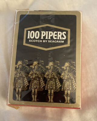 100 Pipers Deck Of Cards *SEALED* Seagram Scotch Vtg Collectors ...