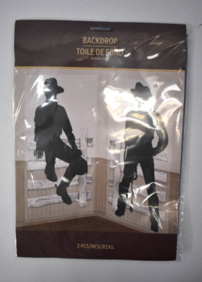 Silhouette Cowboys Scene Setter Add On Wild Western Party Decoration ...
