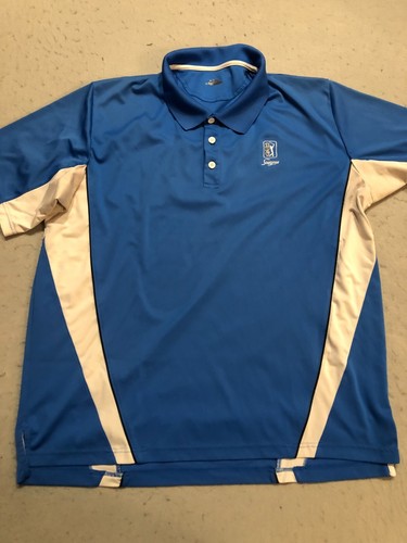 Under Armour Golf Polo Shirt Men's Extra Large TPC Sawgrass Blue/White ...