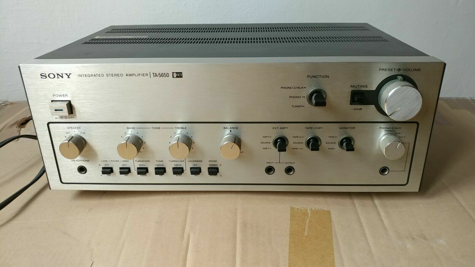 SONY TA-5650 V-FET Audio Amplifier 2SK60 2SJ18 inside | eBay