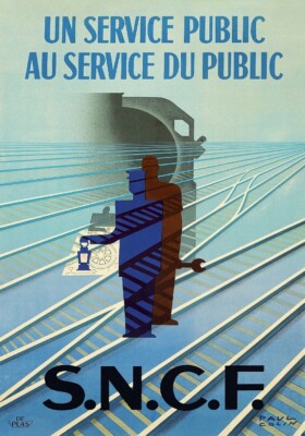 SNCF AU SERVICE du PUBLIC Rf222 - POSTER HQ 50x70cm d'une AFFICHE ...