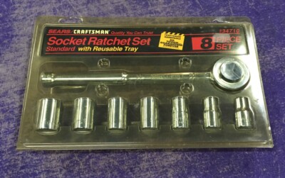 Vintage Sears Craftsman Socket Ratchet Set 1/2" 934710 USA Heady Duty ...