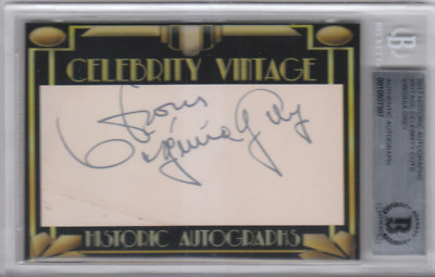 2017 HA VINTAGE CELEBRITY CUTS AUTOGRAPH VIRGINIA GREY (d.2004) ACTRESS ...