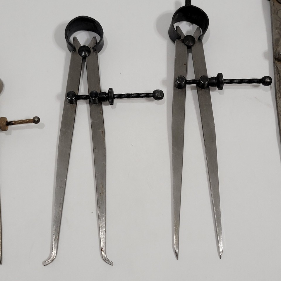 Vtg Inside Calipers Dividers Compass Machinist Tools Lot Of 5 LUTZ ...