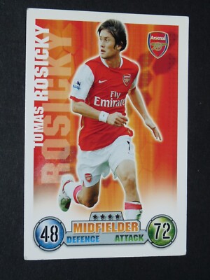 ROSICKY TCHEQUIE ARSENAL GUNNERS TOPPS CARD PREMIER LEAGUE FOOTBALL ...