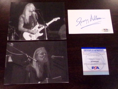 Gregg Allman Autographed 3x5 Index Card PSA Authenticated | eBay