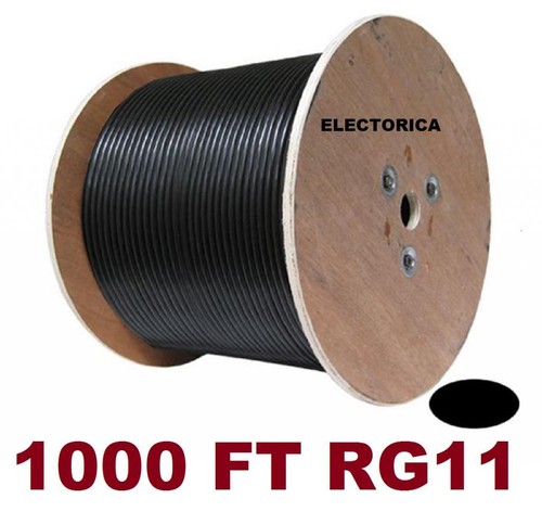 1000' RG-11 COAXIAL CABLE RG11 WIRE HD TV DTV SATELLITE ANTENNA COAX ...
