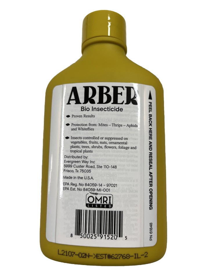 ARBER Bio Insecticide - Organic Plant Insect / Mite Control 8oz | eBay