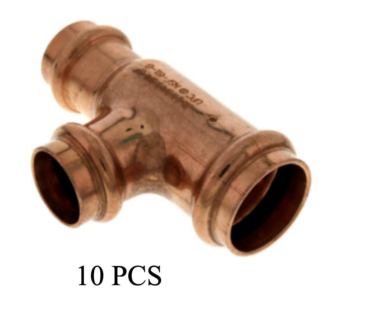 (10 PCS) 1" x 1/2" x 3/4" Propress Copper Tee Plumbing Fitting (PxPxP ...