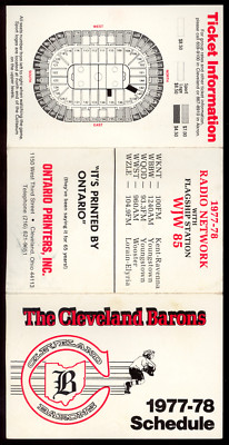 1977-78 CLEVELAND BARONS (Blue Jackets) NHL HOCKEY TEAM UNMARKED ...