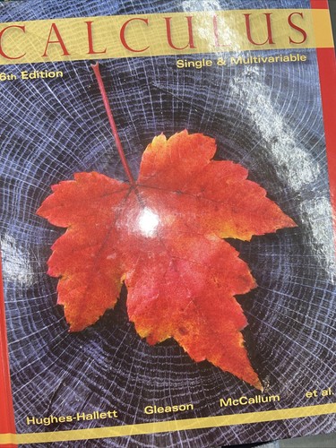 Calculus Single and Multivariable by Deborah Hughes-Halletv 23 ...