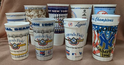 9 Legends Field New York Yankees Different Beverage Plastic Cups 1996 ...