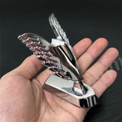 3D Chrome Metal Eagle Wing Car Front Hood General Ornament Emblem Badge ...
