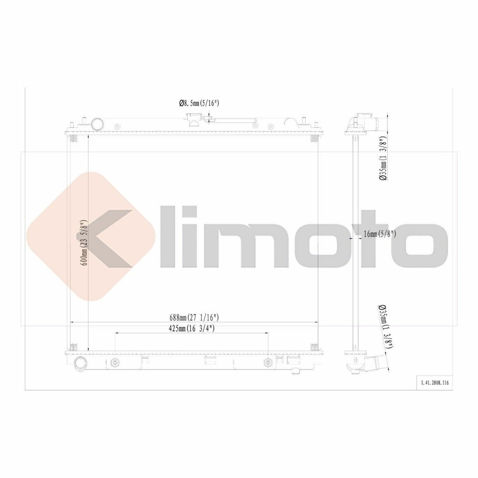 New Radiator 2808 fits Nissan Frontier 2005-2016 Suzuki Equator 2009 ...