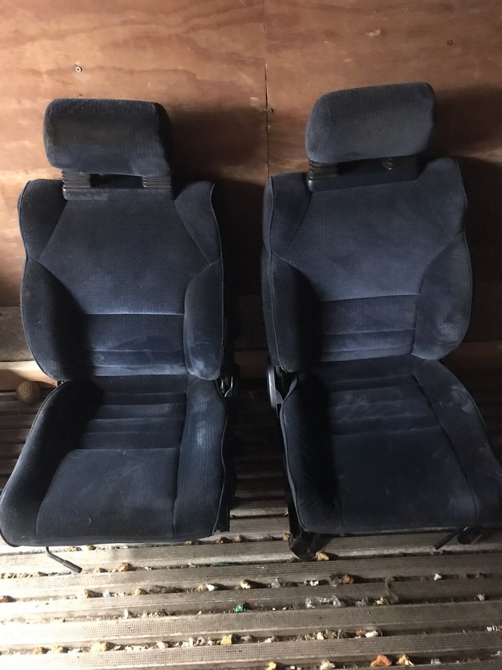 OEM 1988 Toyota MR2 seats pair blue Velour AW11 LH RH driver Passenger ...
