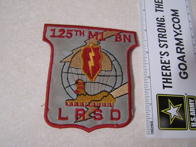 MILITARY PATCH OLD VIETNAM ERA 25TH INFANTRY DIVISION 125TH MI BN LRSD ...