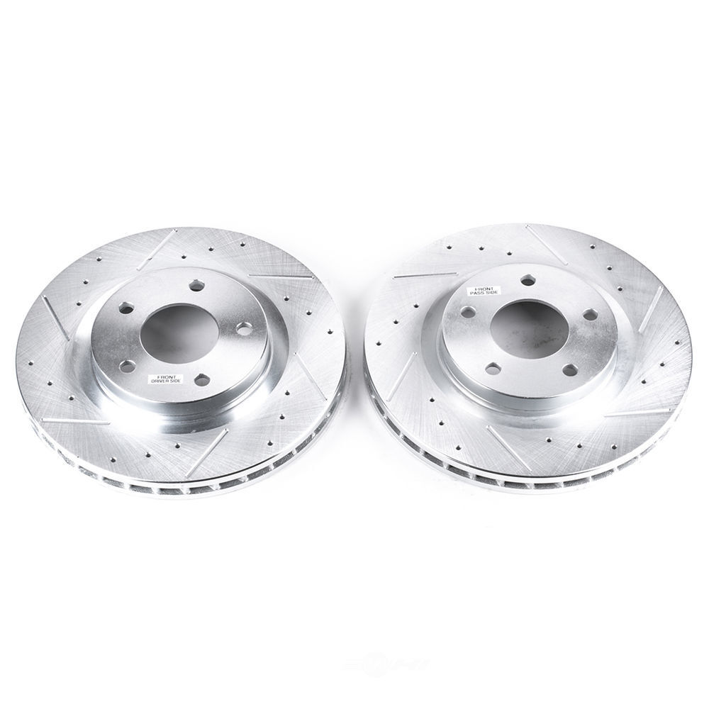 Disc Brake Rotor Set-Front Drilled, Slotted and Zinc Plated Brake Rotor ...
