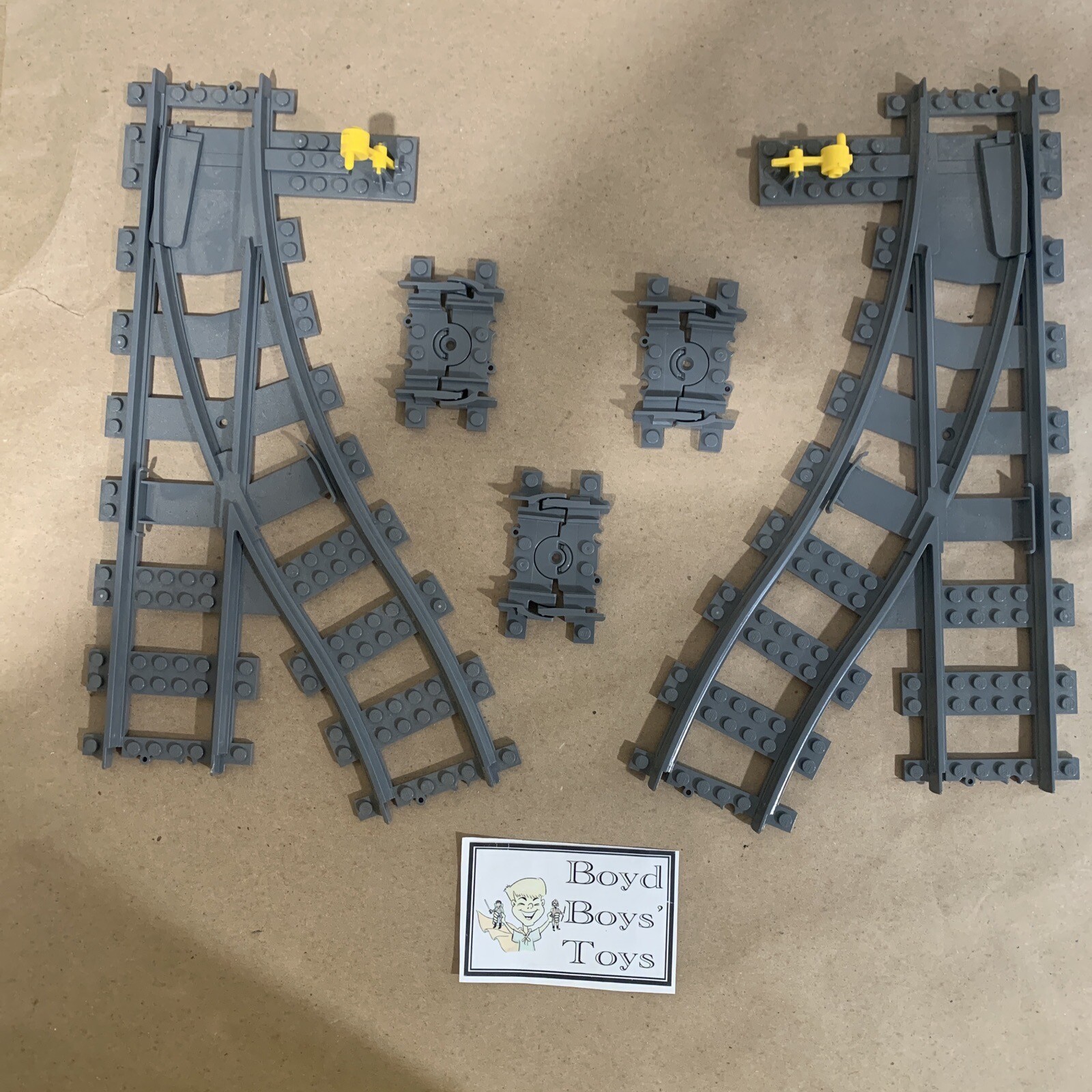 Lego Train Track - 2 Split Tracks And 3 Adjustable Connectors | eBay