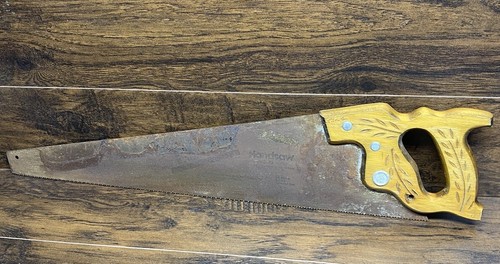 Vintage Disston & Sons Philadelphia 26" Hand Saw USA 11 TPI Carved ...