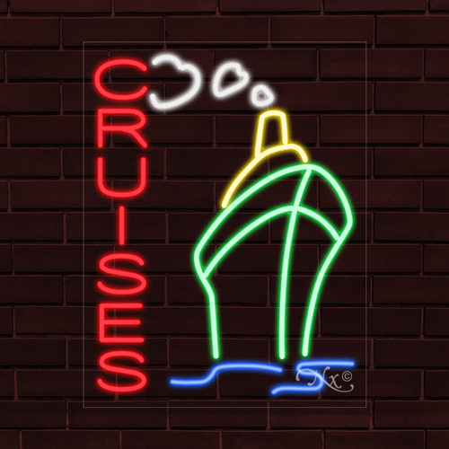 BRAND NEW "CRUISES" w/LOGO 28x22x1 INCH LED FLEX WINDOW/WALL INDOOR ...