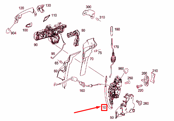 MERCEDES-BENZ C W204 Front Right Door Lock A2047201835 NEW GENUINE | eBay