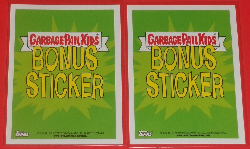 2015 Topps Garbage Pail Kids *HOBBY BONUS CARDS* Bad Bart Simpson & Mad ...