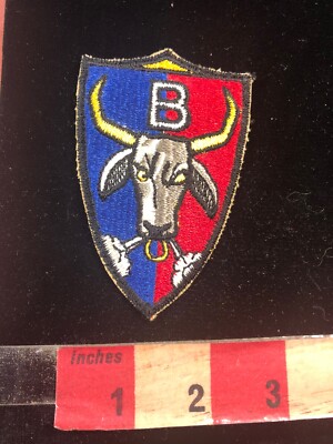 Vtg Full Embroidery B SNORTING BULL w/ NOSE RING & HORNS Patch 03SA | eBay