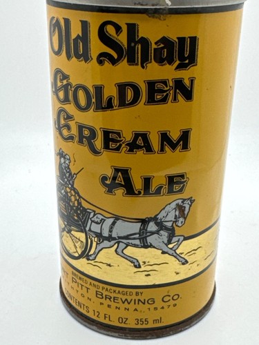 Vtg Old Shay Golden Cream Ale Wide Straight Steel Beer Can 12 oz | eBay