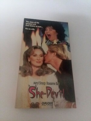 She-Devil VHS Movie Film 1989 Meryl Streep & Roseanne Barr, Orion Home ...