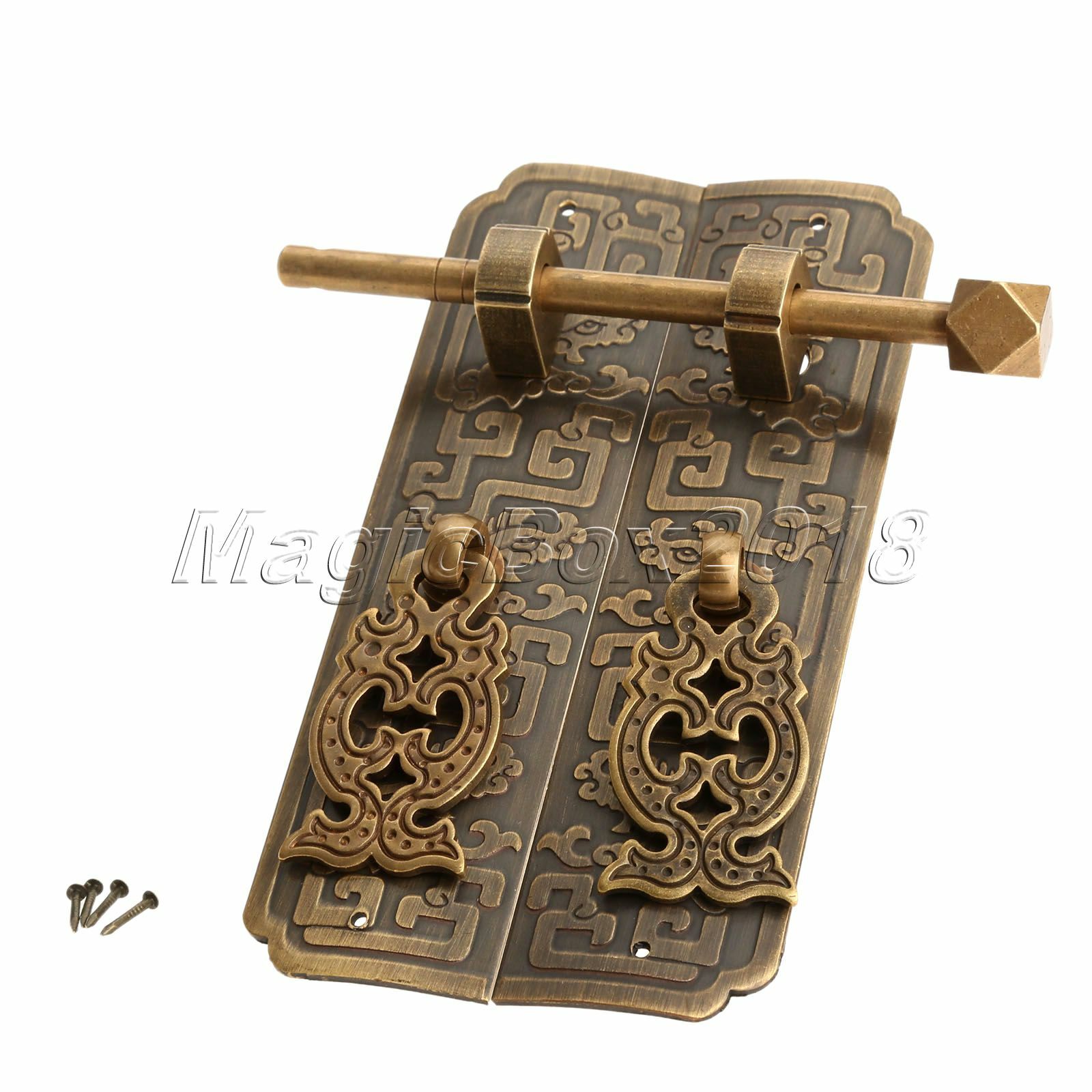 Antique Chinese Funiture Brass Hardware Cabinet Door Lock Latch Pull ...