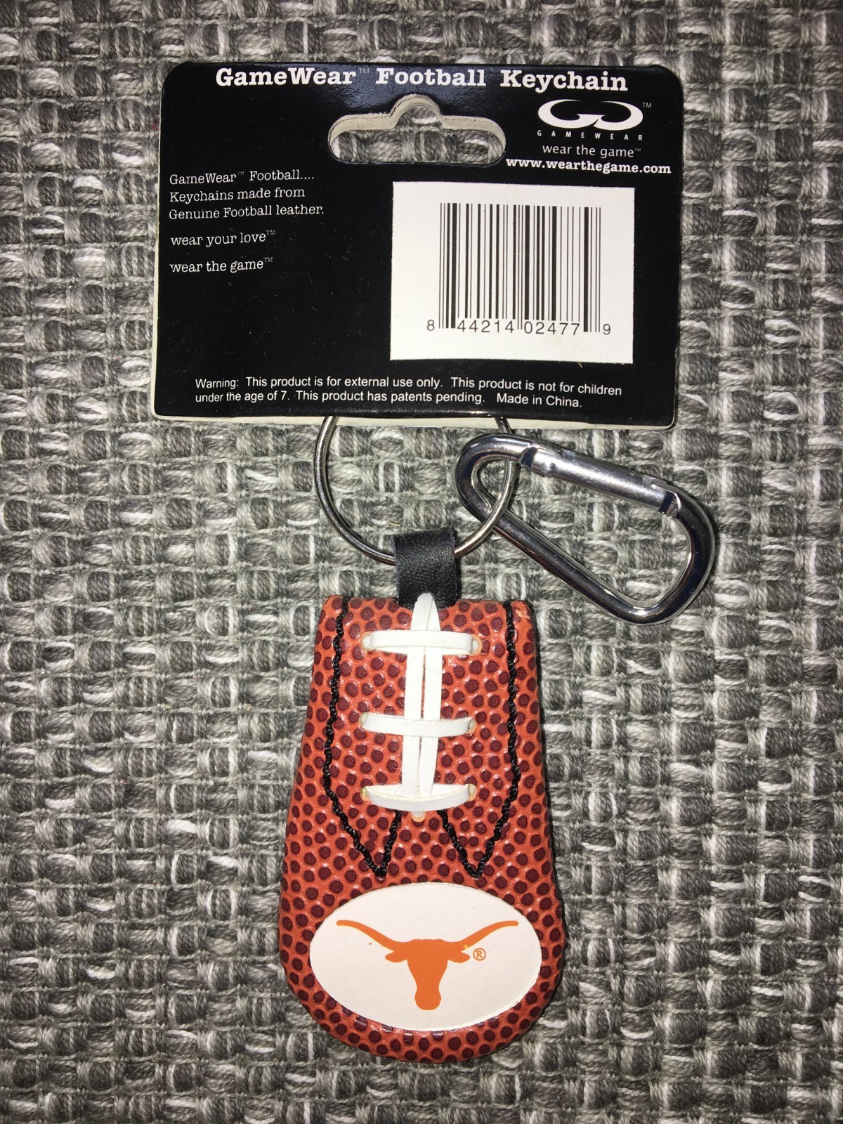TEXAS LONGHORNS NCAA GAMEWEAR FOOTBALL KEYCHAIN GENUINE FOOTBALL ...