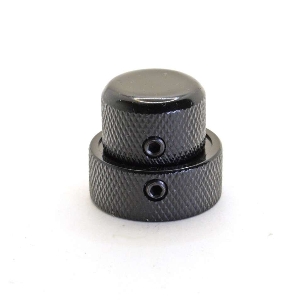 Dualee Large Black Stacked Dual Control Knob Concentric Set with set ...