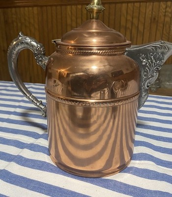 Beautiful Antique Vintage Copper/Silver Teapot | eBay