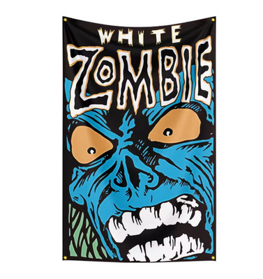 WHITE ZOMBIE Flag 3x5 Ft WHITE ZOMBIE Banner WHITE ZOMBIE Tapestry ...
