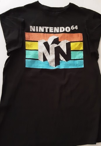 Nintendo 64 N64 Gaming Adult Medium Black Modern Retro Graphic T Shirt ...