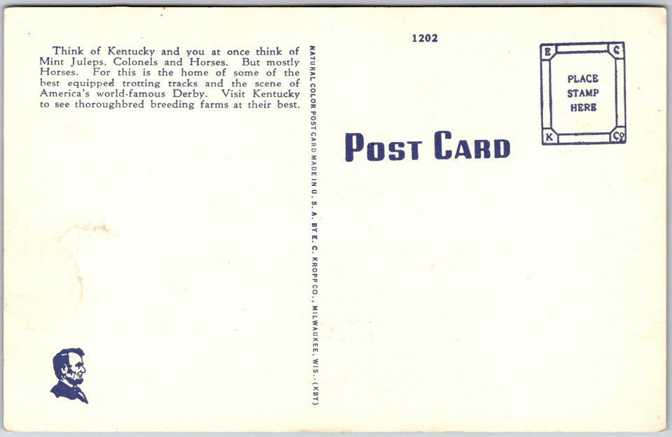 Kentucky KY, Breeding Farm, in Old Kentucky, Horses, Animals, Vintage ...