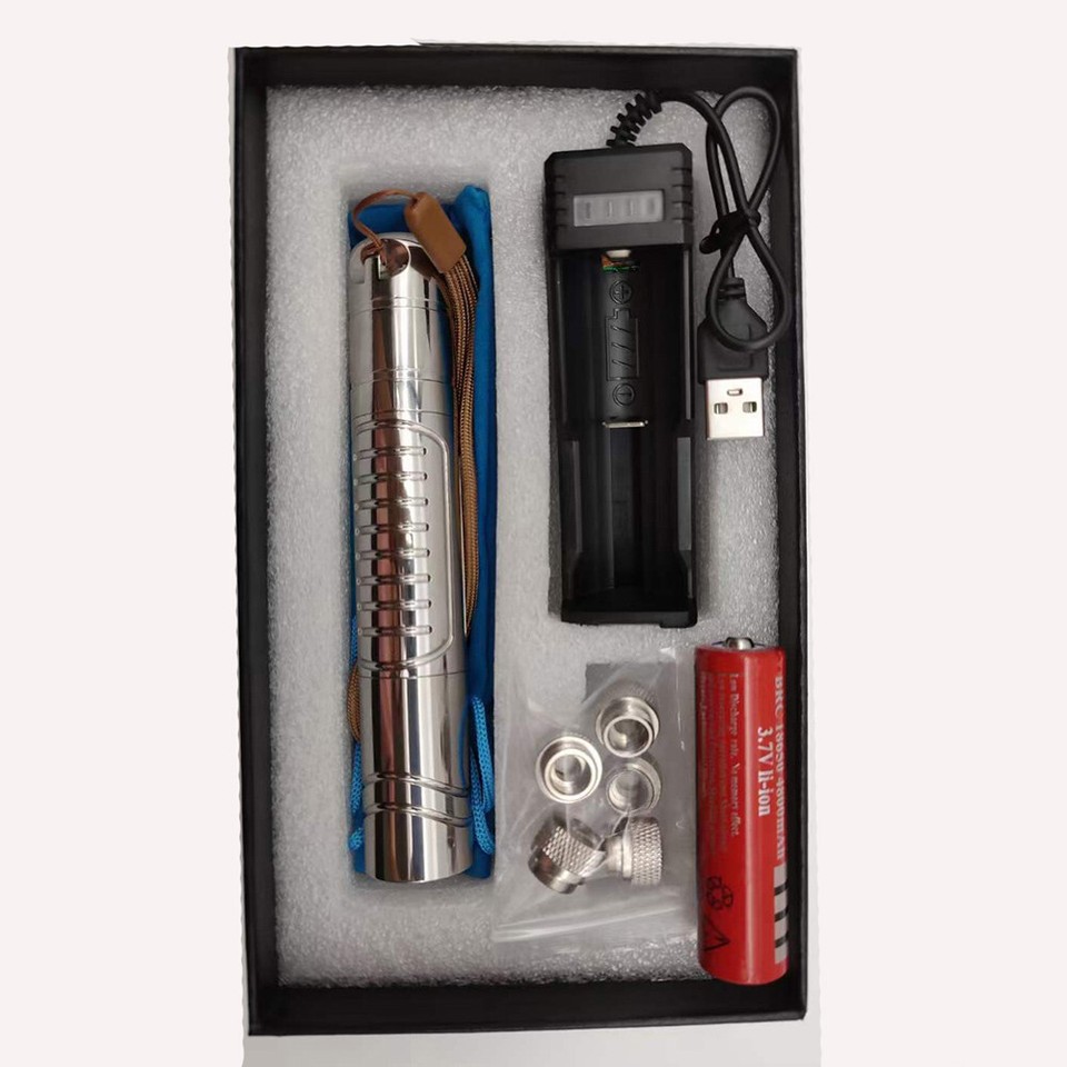 1MW 488nm-200 Fixed Focus Cyan Laser Pointer pen Flashlight light ...