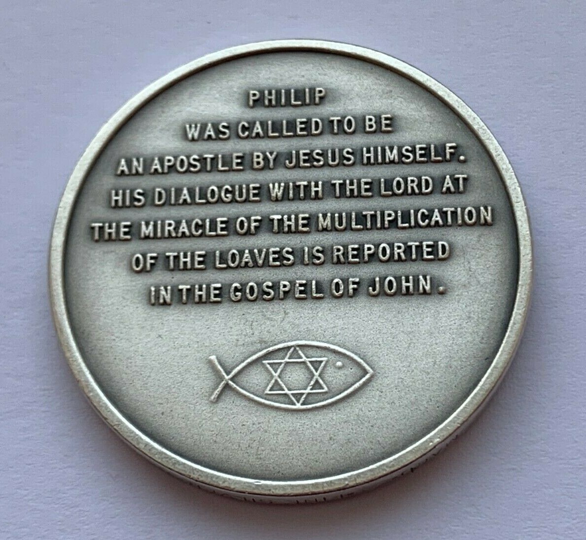 SILVER SAINT PHILIP MEDALLIC ART SILVER 999 PURE FINE MEDAL | eBay